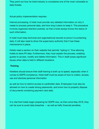 GDPR Explained in Simple Terms for Hospitality Owners | PDF