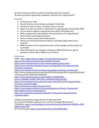 Imo's common sense guide to GDPR | PDF | Email | Internet