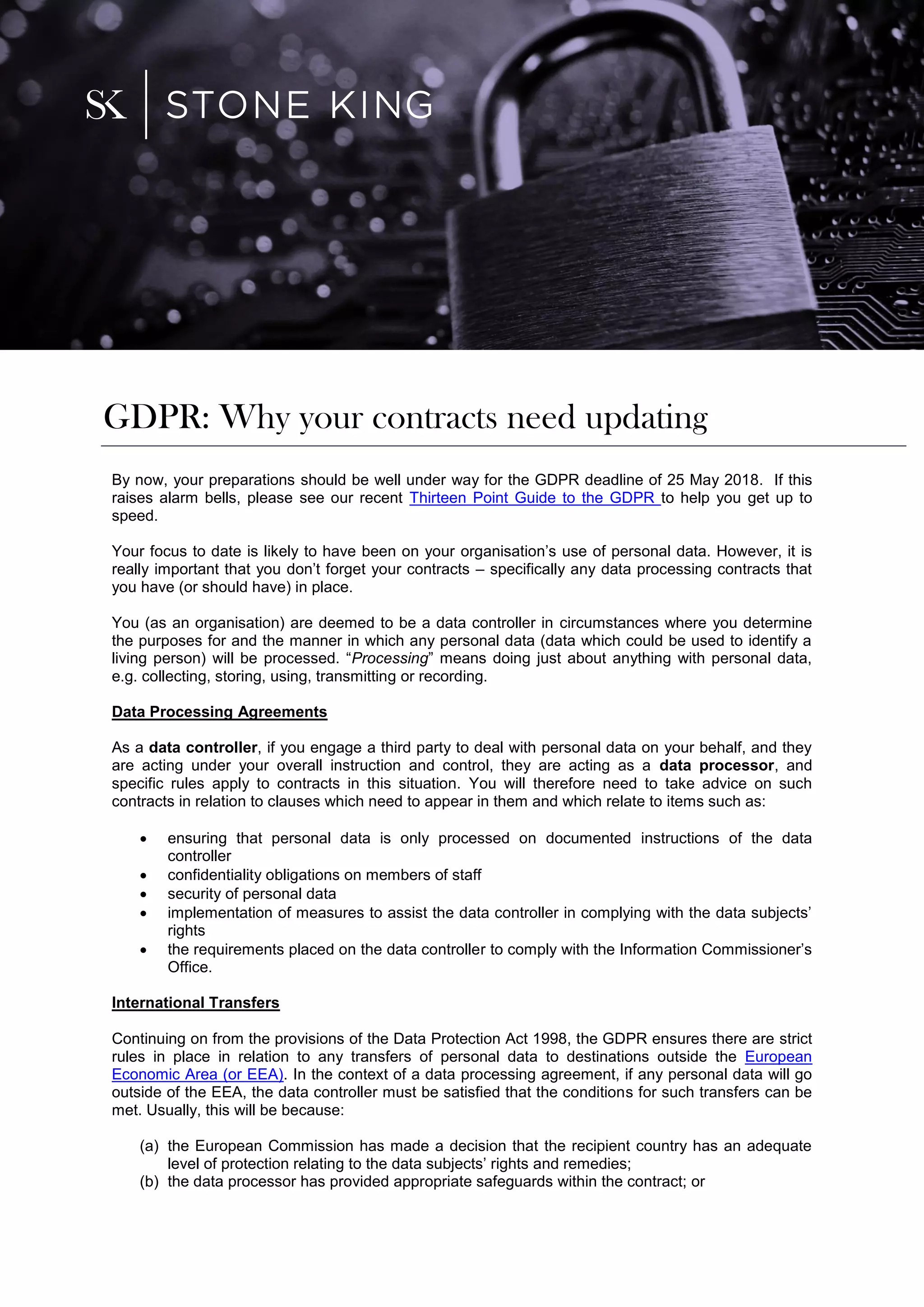 GDPR: why your contracts need updating | PDF
