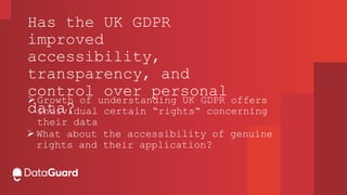 GDPR - An Accessibility Pulse Check (Alan Cooke at DataGaurd) | PPTX ...