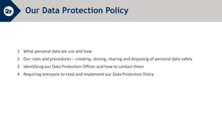 GDPR General Awarness for employees and personal data types | PPTX