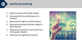 GDPR General Awarness for employees and personal data types | PPTX