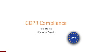 Gdpr brief and controls ver2.0 | PPTX | Computing | Technology & Computing