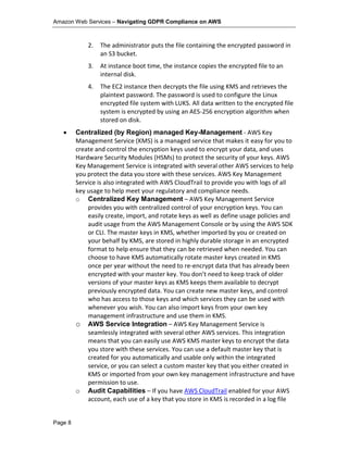 Gdpr compliance on_aws | PDF