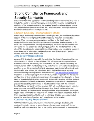 Gdpr compliance on_aws | PDF