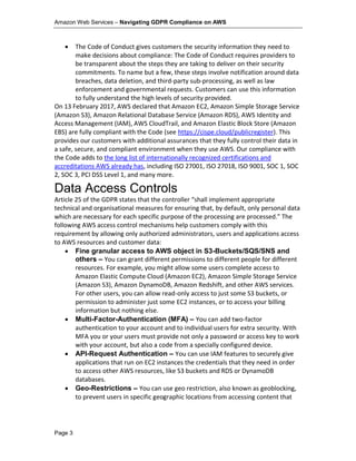 Gdpr compliance on_aws | PDF