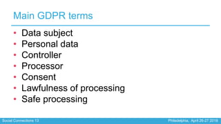 GDPR Considerations for IBM Connections | PPT