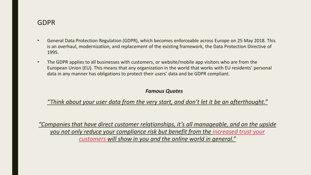 GDPR Data Lifecycle | PPTX | Data Storage and Warehousing | Computing