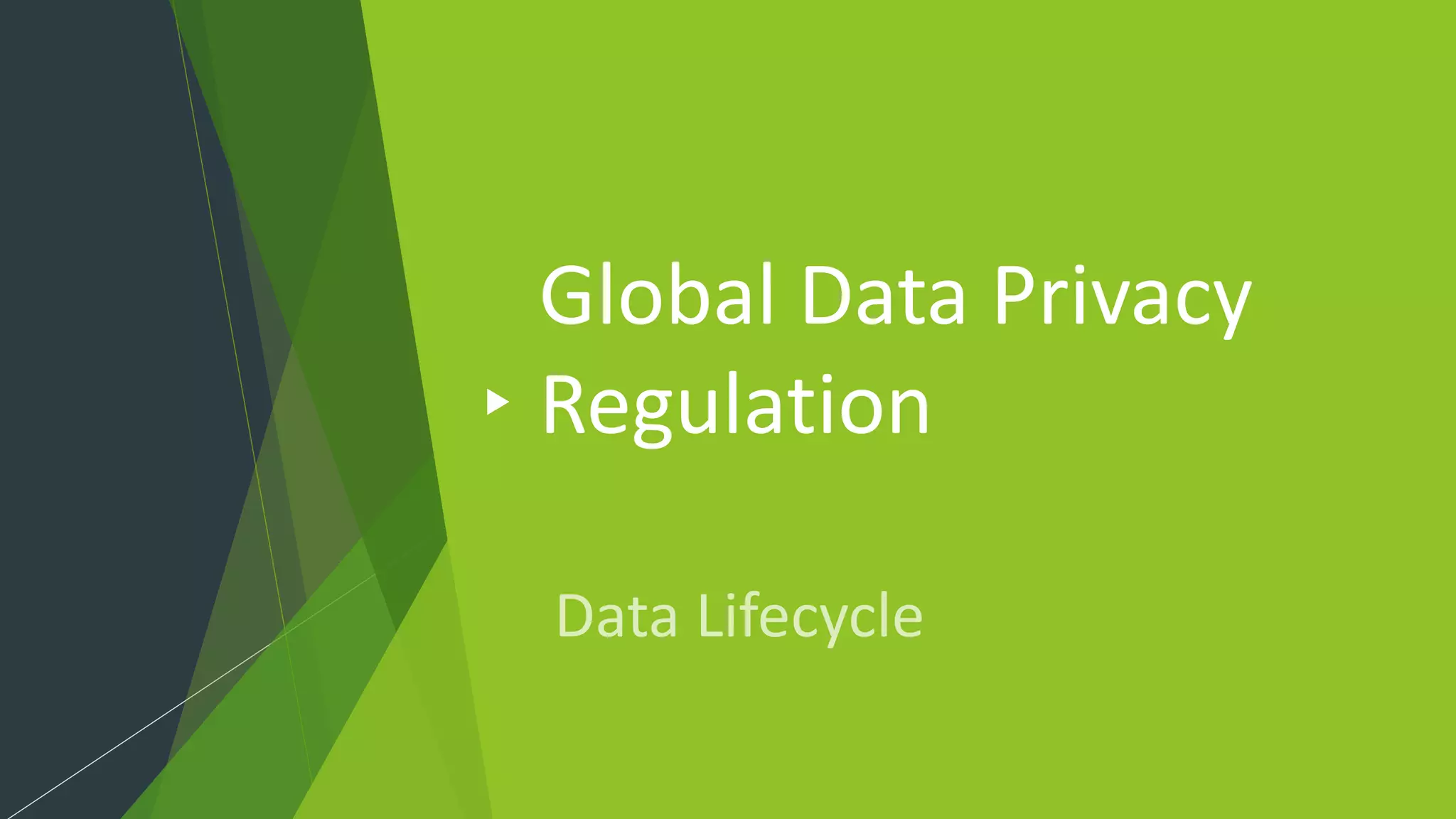 GDPR Data Life Cycle | PPTX
