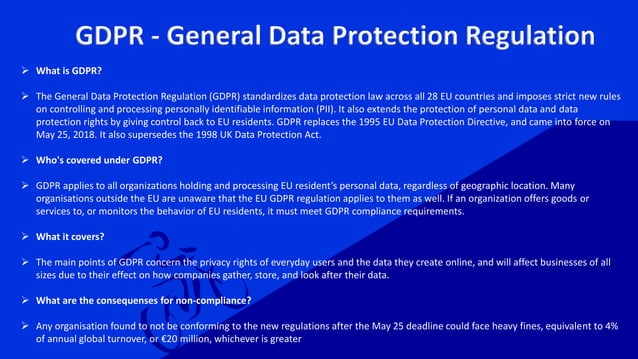 Presentation on GDPR | PPTX