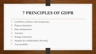 GDPR, DATA PROTECTION IN INDIA, IT ACT, 2000 | PPTX