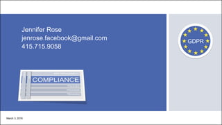 GDPR Jennifer Rose | PPT