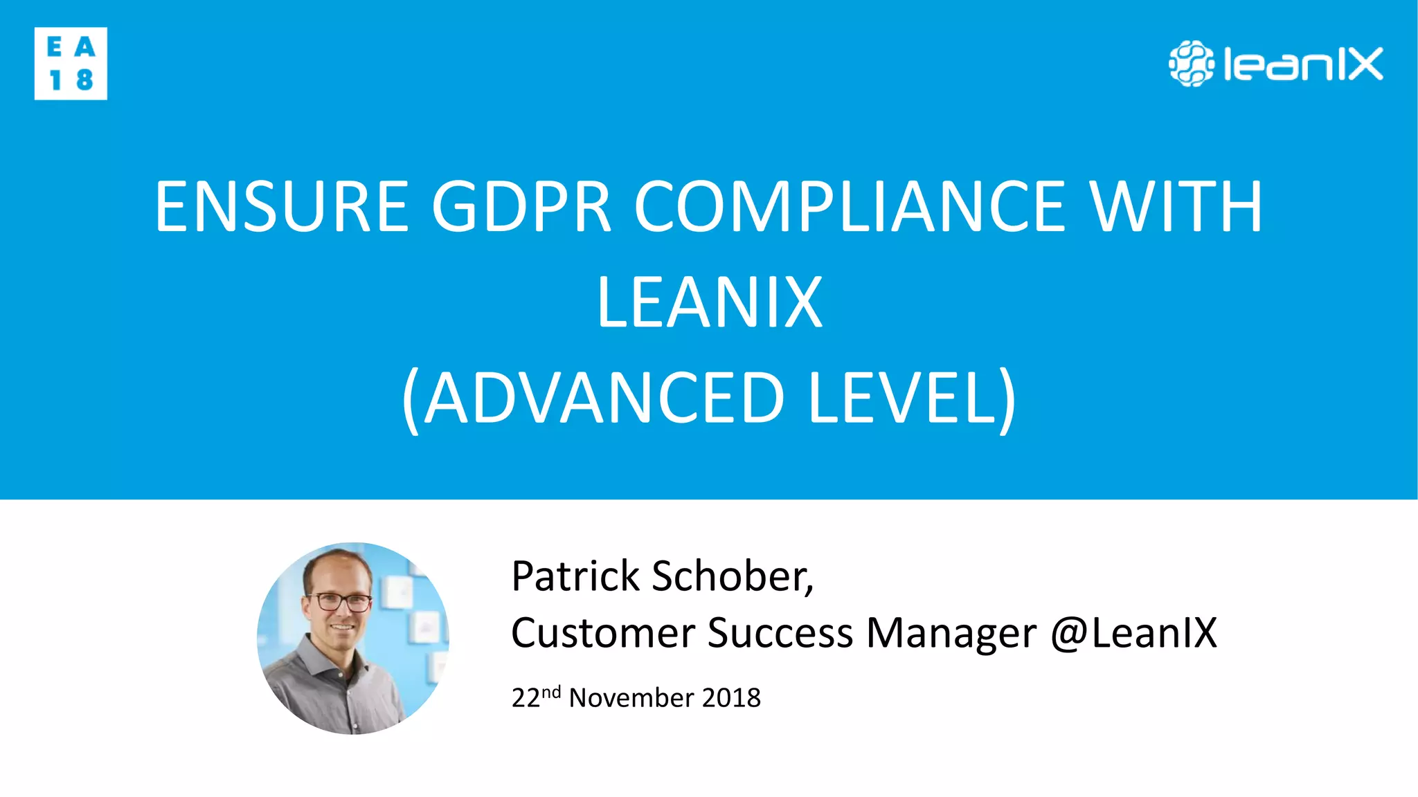 Ensure GDPR Compliance with LeanIX | PPTX