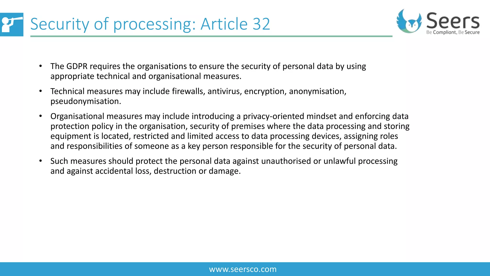 GDPR Summary | PPTX | Internet Safety | Parenting
