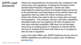 GDPR: the IBM journey to compliance | PPTX
