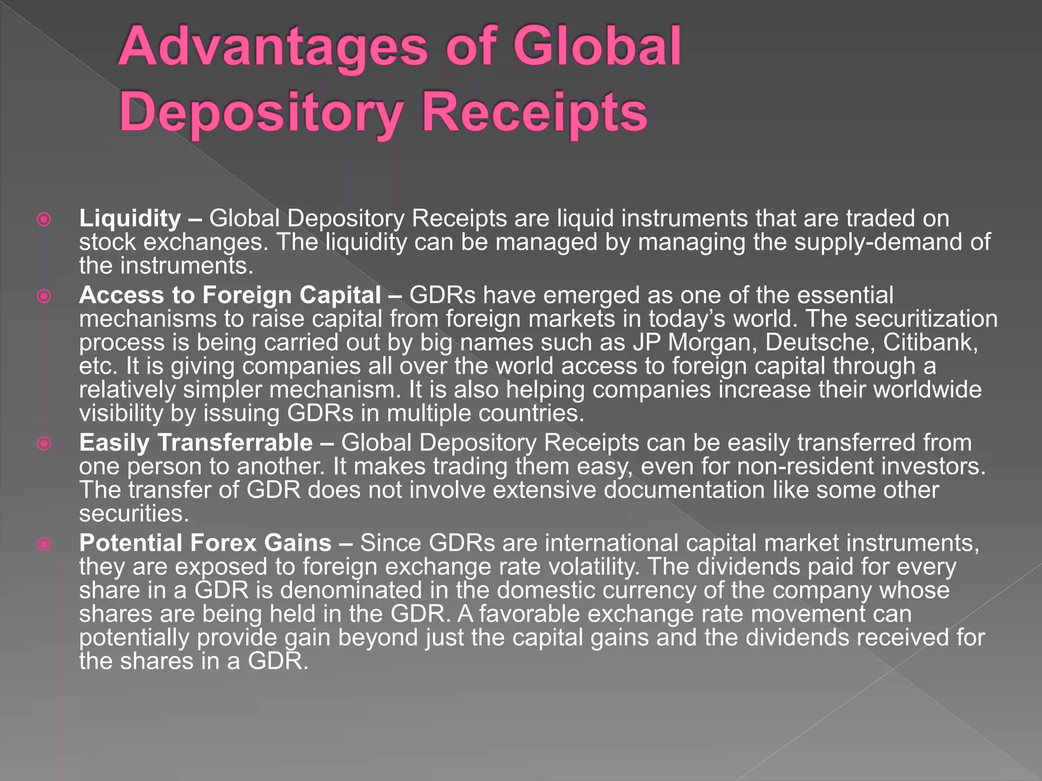 Global Depositary Receipt | PPTX