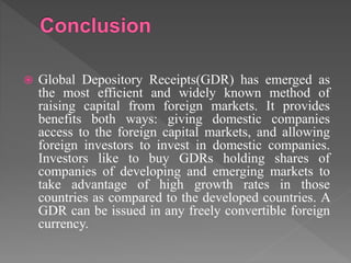 Global Depositary Receipt | PPTX