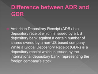 Global Depositary Receipt | PPTX