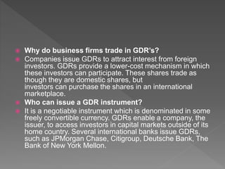 Global Depositary Receipt | PPTX