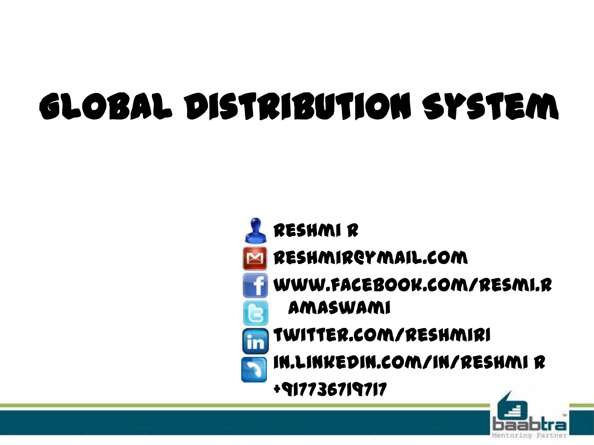 Global Distribution System | PPT