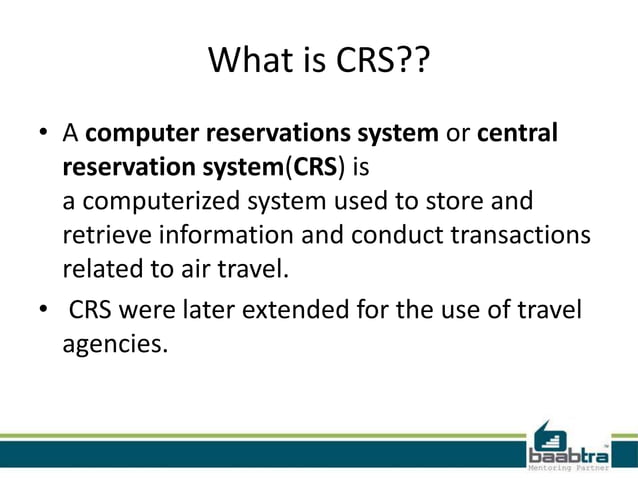 GDS (Global Distribution System) | PPTX