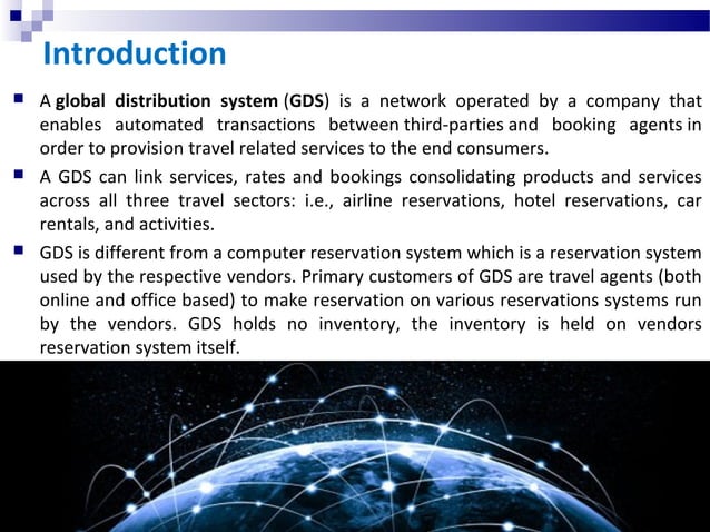 Global Distribution System | PPT