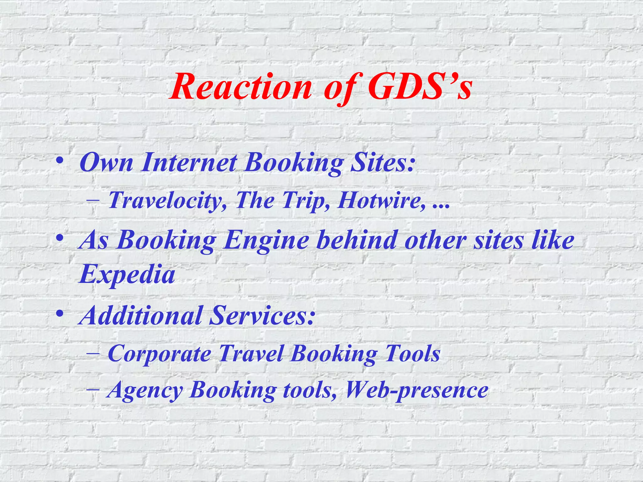 GDS Systems Overview | PPT | Air Travel | Travel Type