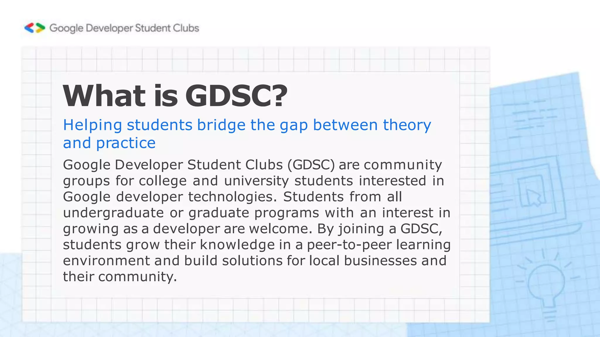 GDSC inauguration presentation | PPT