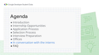 GDSC - Google Internship Experience | PPT