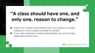 GDSC - SOLID Principles session.pptx | Programming Languages | Computing