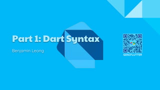 [Study Jam 1.0] Flutter Workshop (Beginner) | PPT