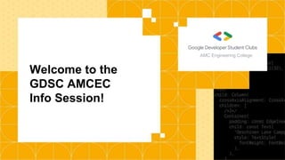 GDSC AMCEC Info Session.pptx | Free Download