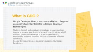 GDG Info session and inauguration presentation | PDF