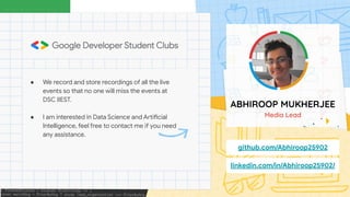 Introduction to DSC IIEST | PPT