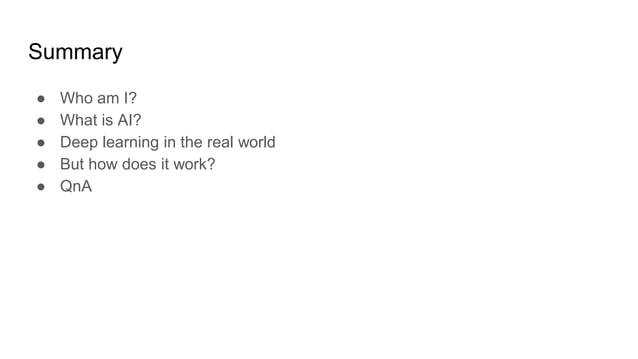 GDSC Introduction to Deep Learning Workshop | PPT