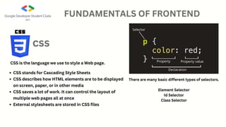 GDSC Web Development.pptx | Web Development | Internet