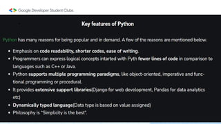 gdscpython.pdf | Programming Languages | Computing