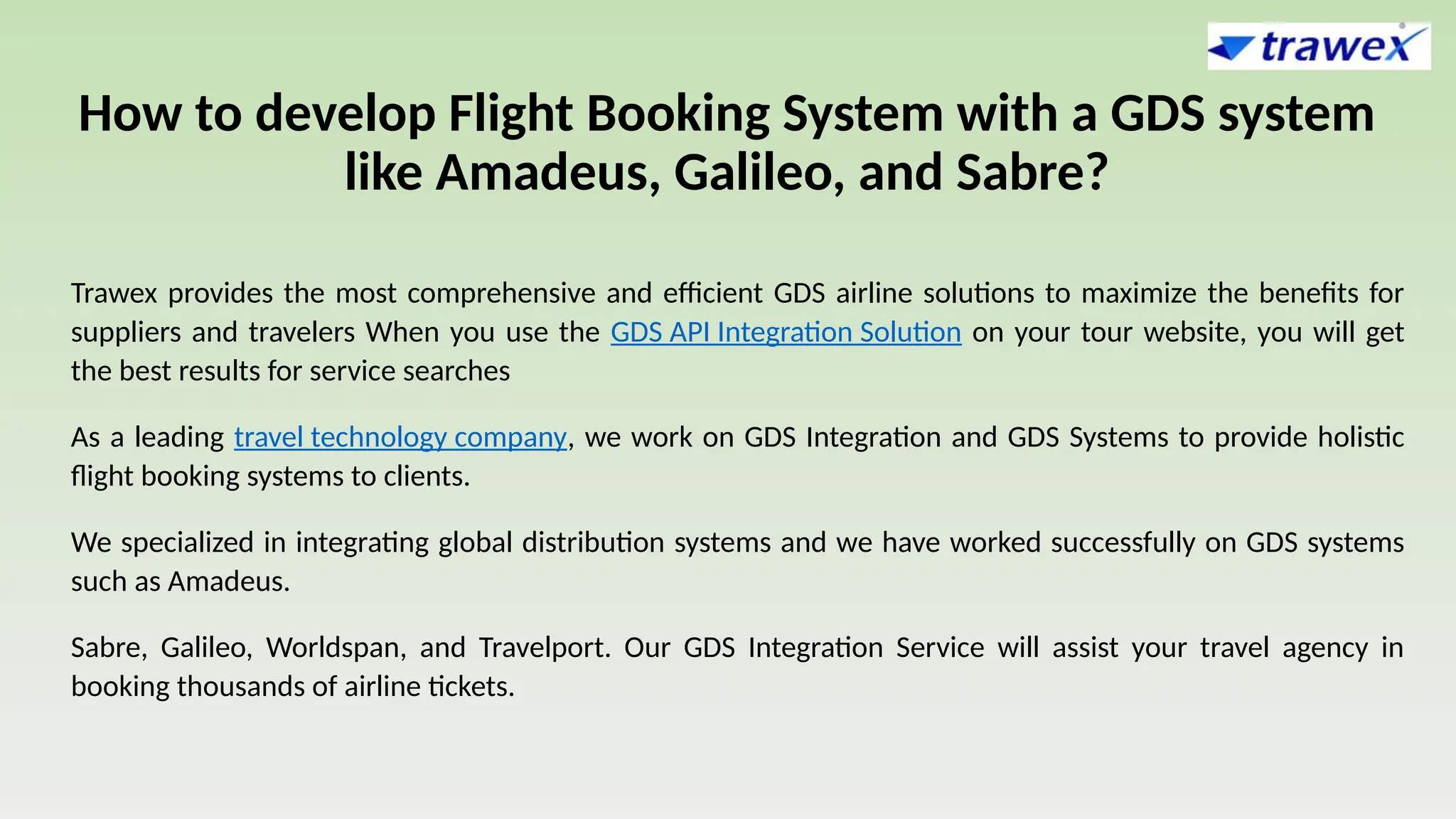 GDS Flight Booking System | GDS Airline Reservation System | PPT