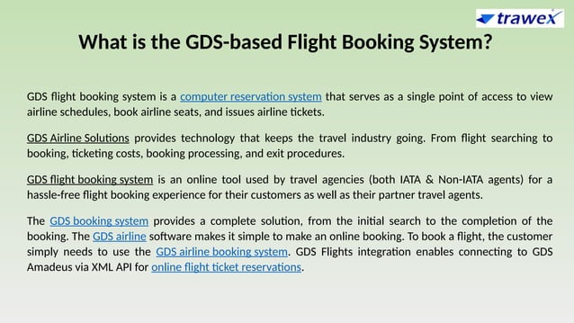 GDS Flight Booking System | GDS Airline Reservation System | PPT