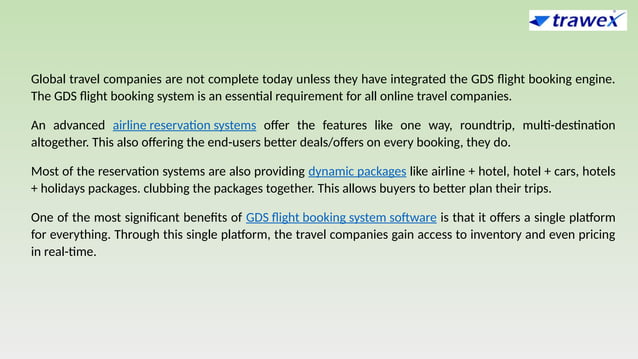 GDS Flight Booking System | GDS Airline Reservation System | PPT