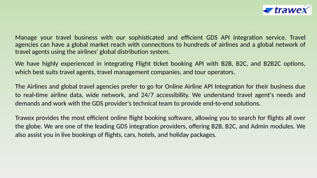 GDS Flight Booking System | GDS Airline Reservation System | PPT