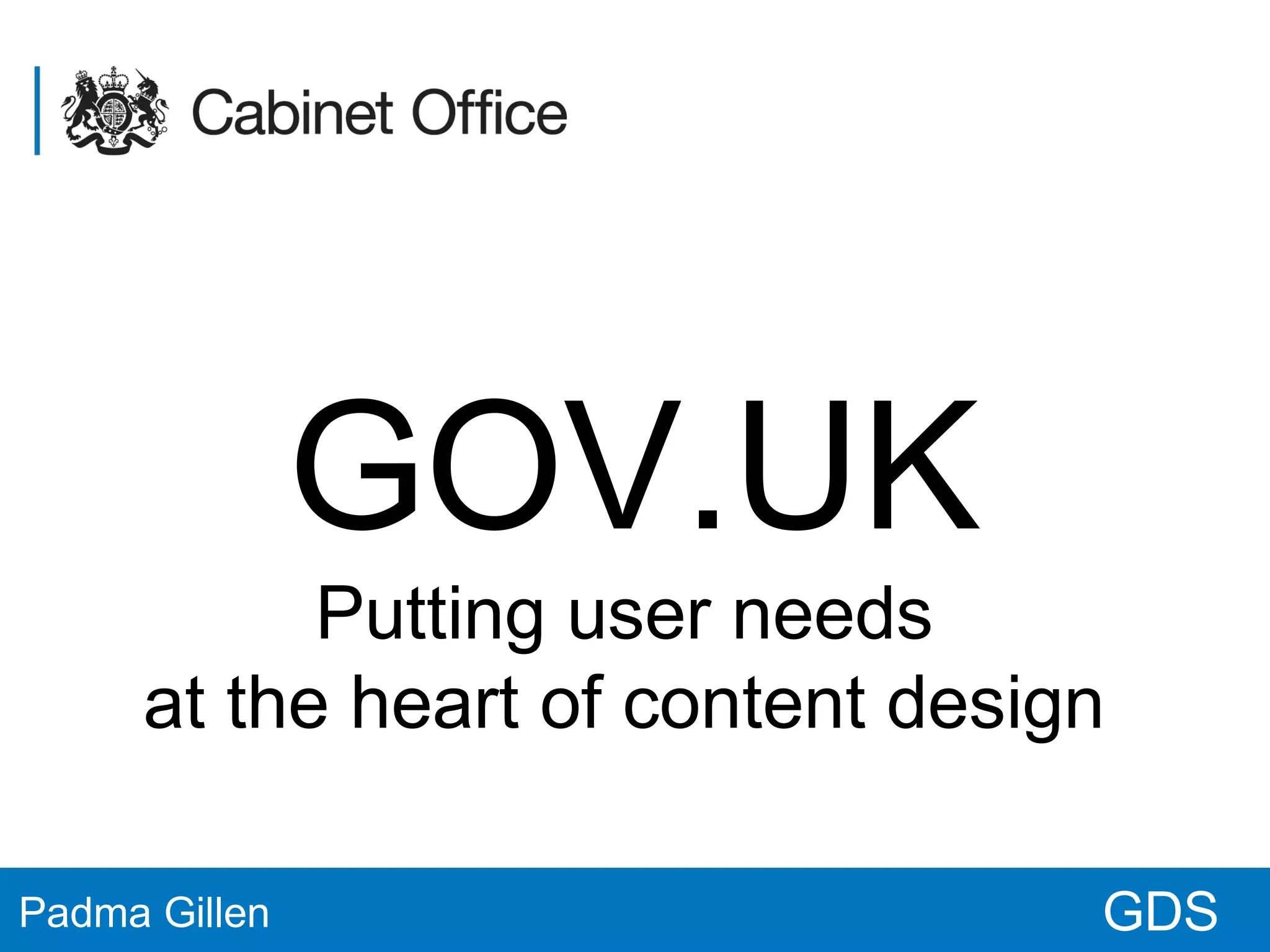 RUday Manchester | GOV.UK and user needs at the heart of content design ...