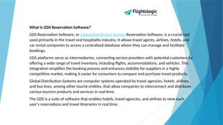 GDS Reservation Software | Travel GDS System | PPT