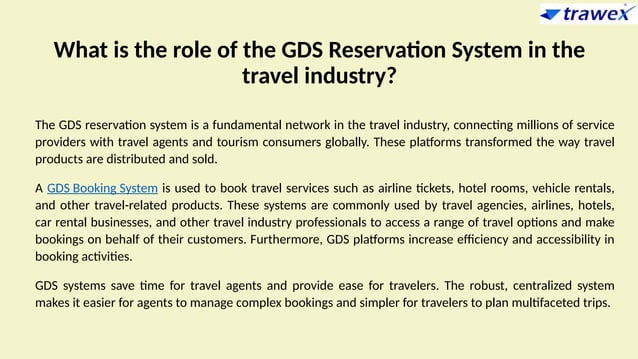 GDS Reservation System | Automated Reservation System | PPT