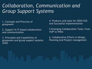 Gdss gss and workgroups | PPT