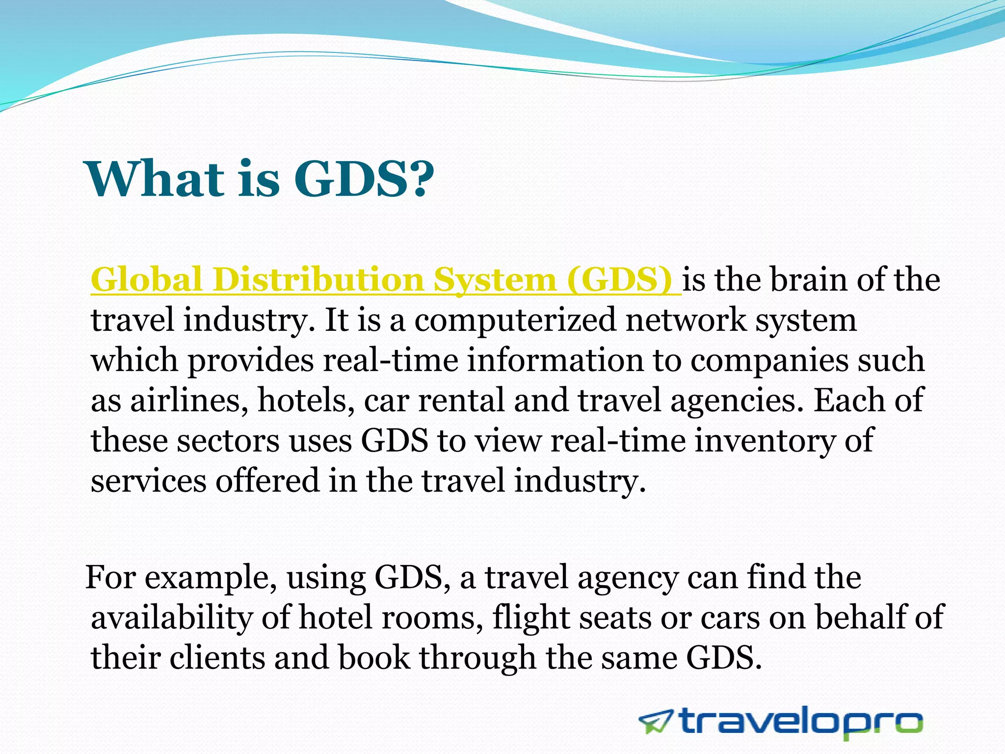 GDS Software Development |Travel Portal Development | PPTX