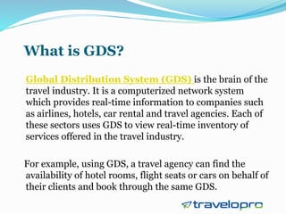 GDS Software Development |Travel Portal Development | PPT
