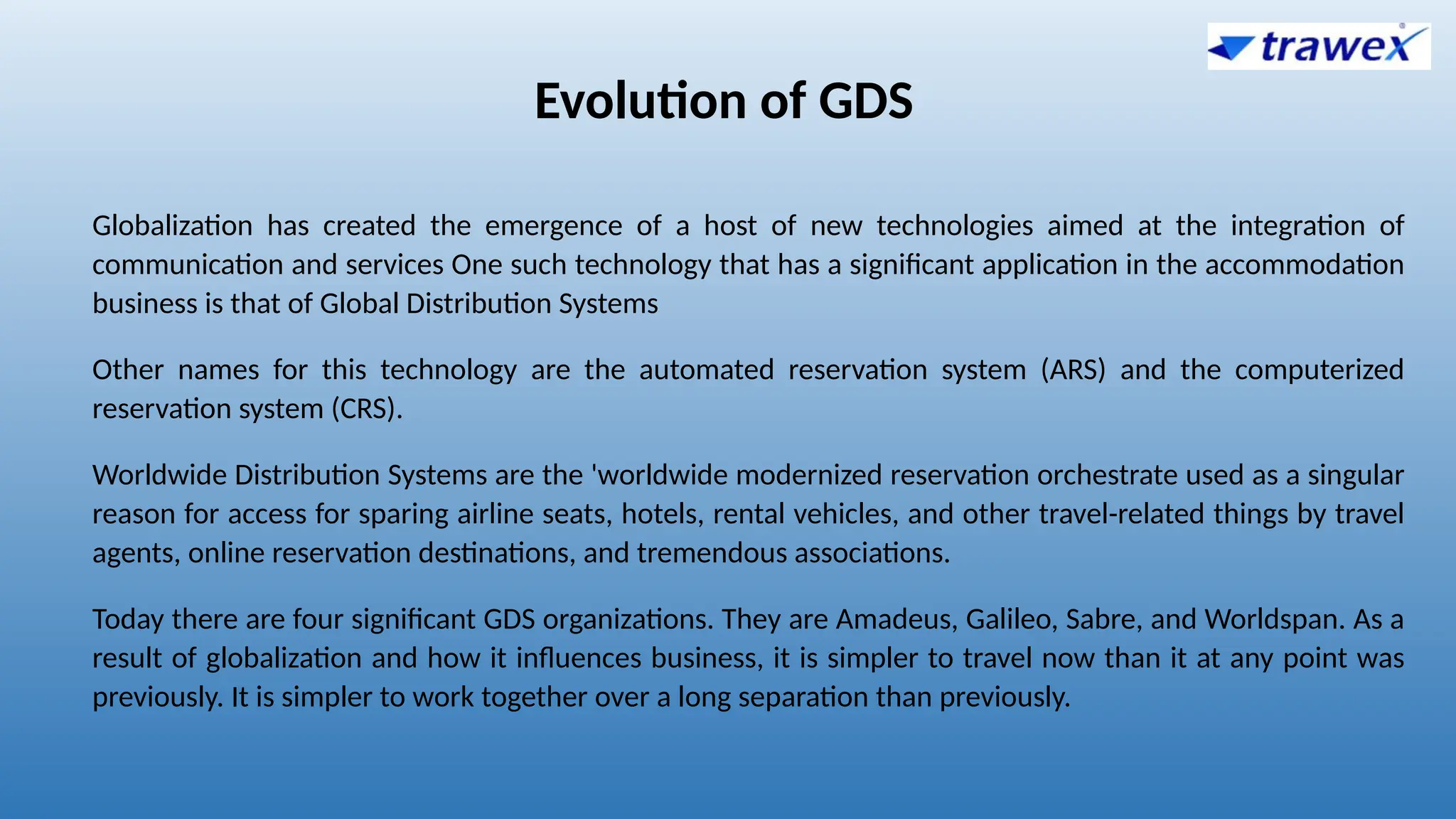 GDS System | GDS Software | Global Distribution System | PPT