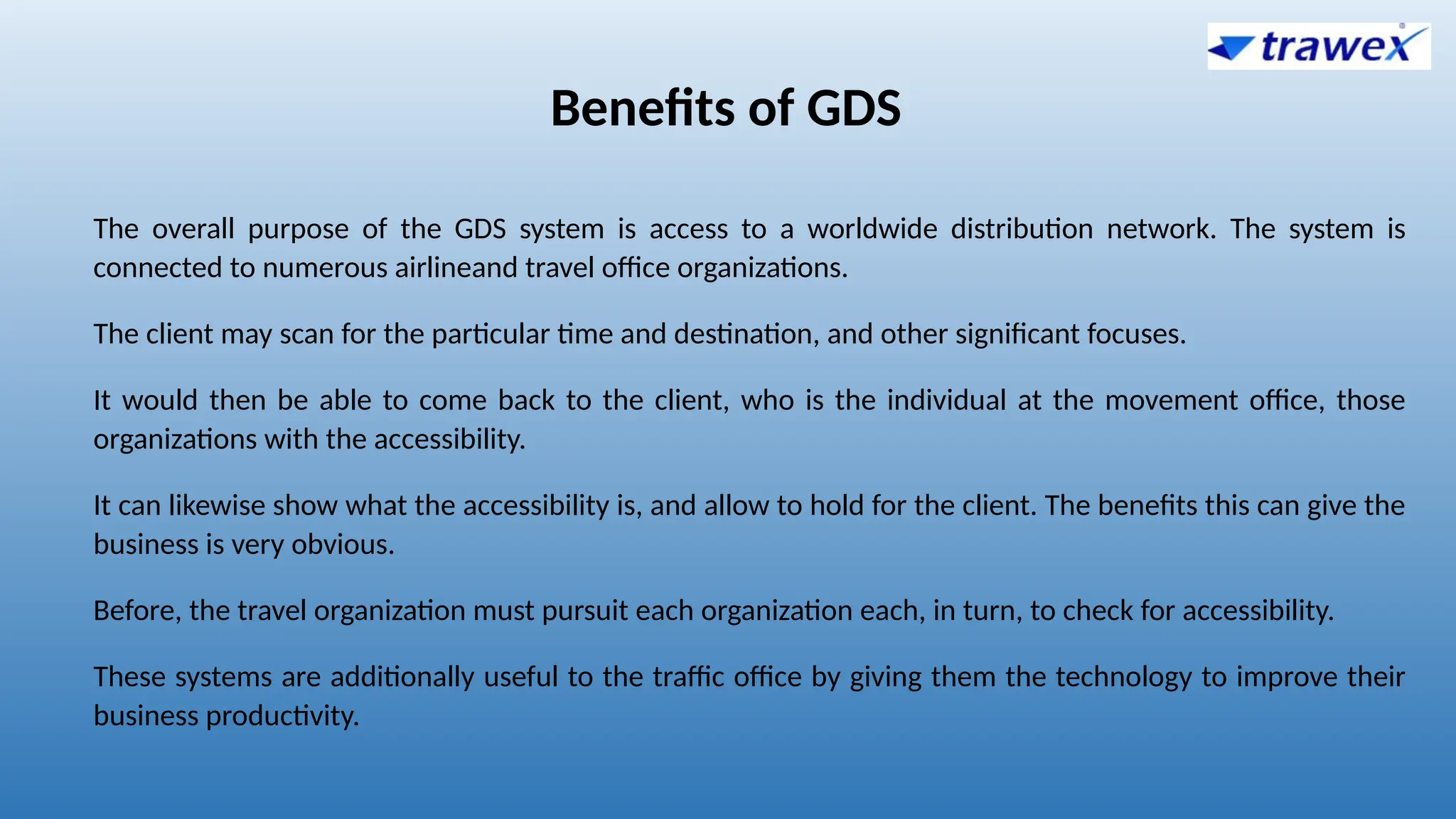 GDS System | GDS Software | Global Distribution System | PPT