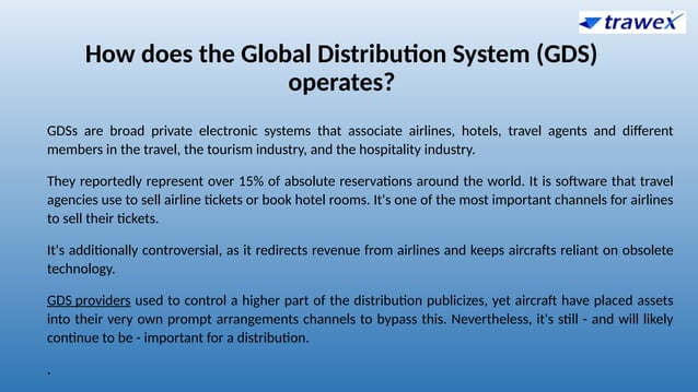 GDS System | GDS Software | Global Distribution System | PPT
